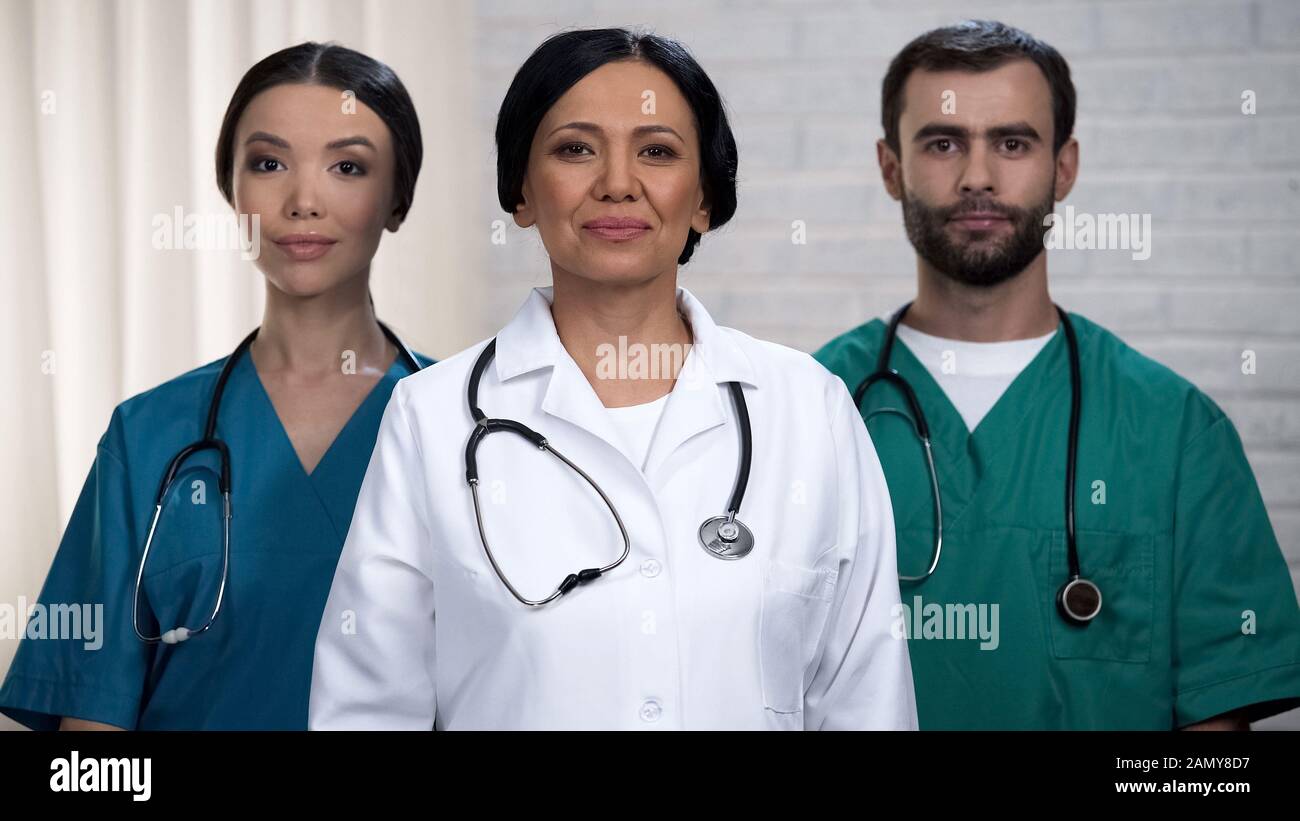 Professional surgeon team ready for operation, patient treatment in ...