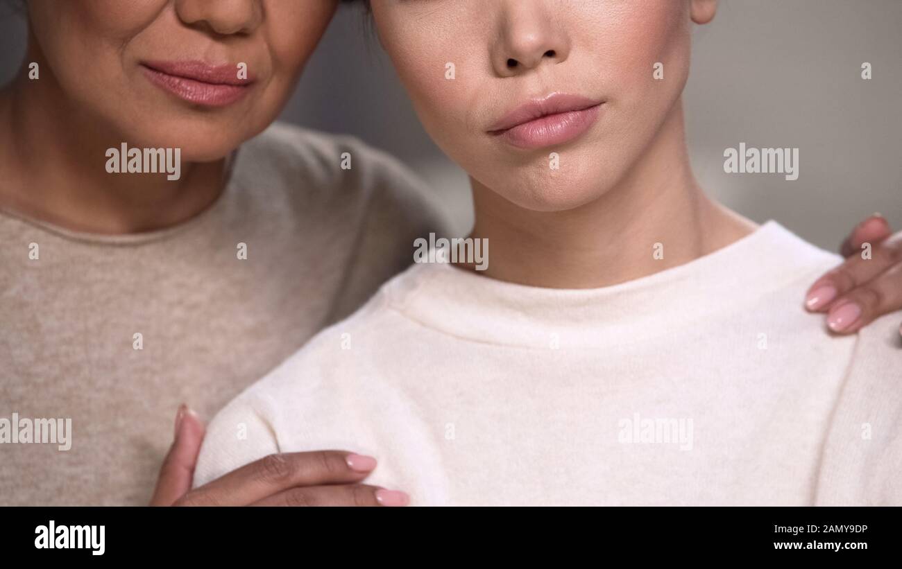 Two women support each other after loss of close person, attempt ...