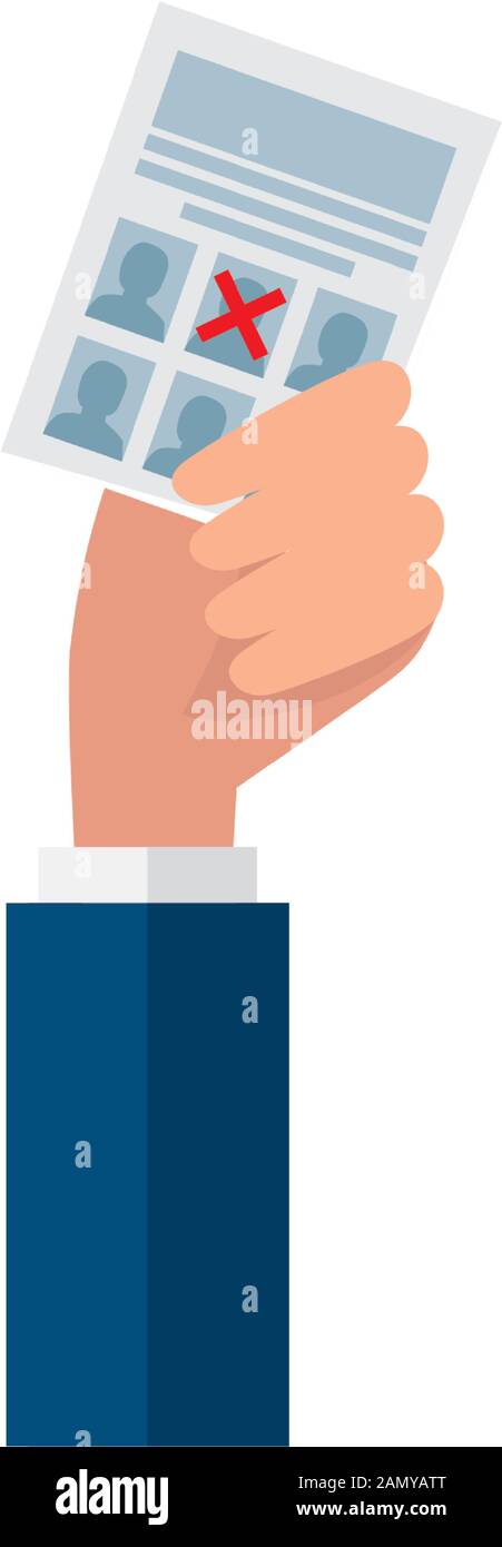 Isolated hand holding vote paper vector design Stock Vector Image & Art ...