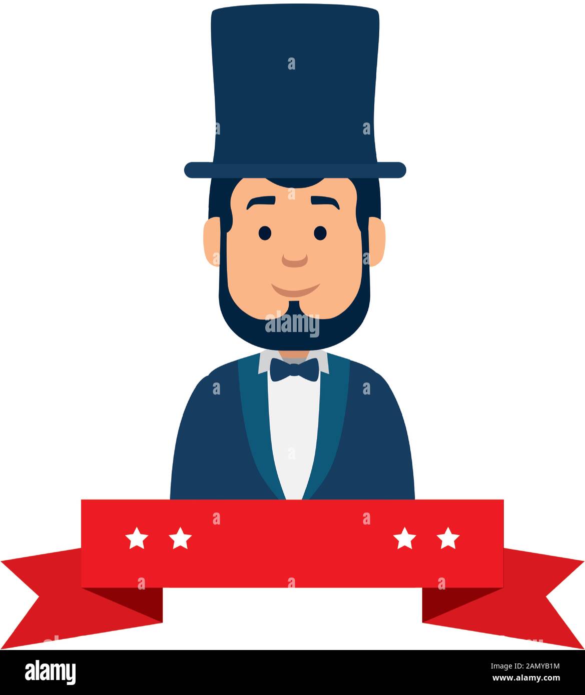 Isolated usa president man and ribbon vector design Stock Vector Image ...