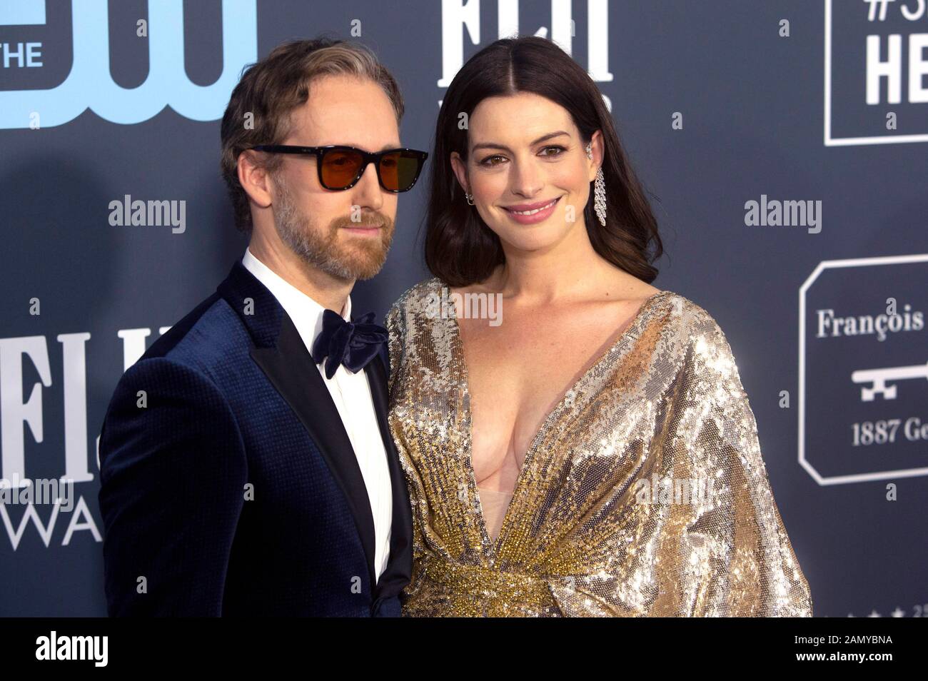 Adam Shulman with wife Anne Hathaway at the 25th Critics' Choice Awards ...
