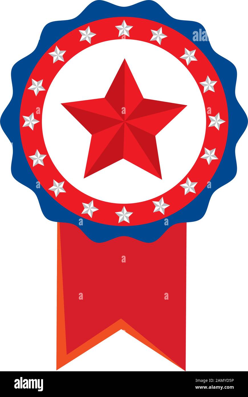 Isolated star shape inside seal stamp vector design Stock Vector Image ...