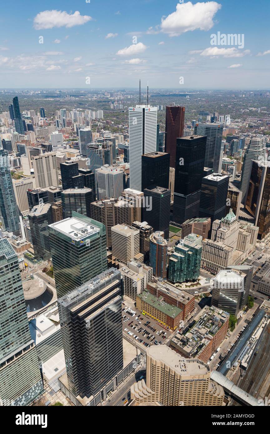 Cityscape from CN Tower in Toronto, Canada Stock Photo - Alamy