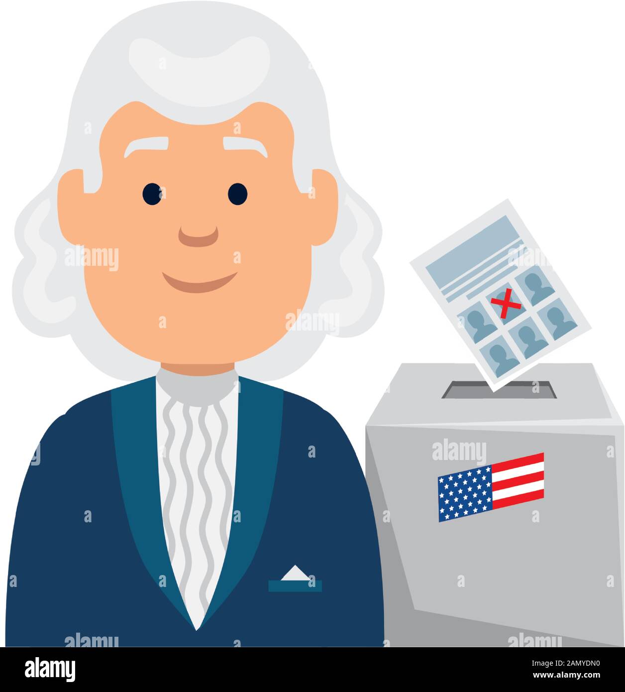 Usa president man and vote box vector design Stock Vector Image & Art ...