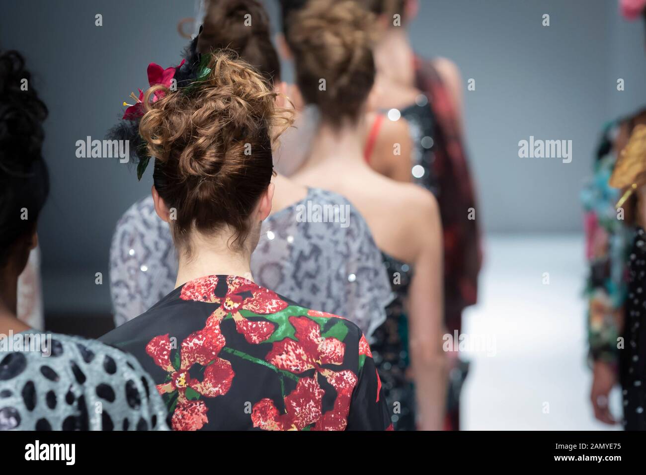 Fashion Show, Catwalk Runway Event, Runway models on a catwalk during ...