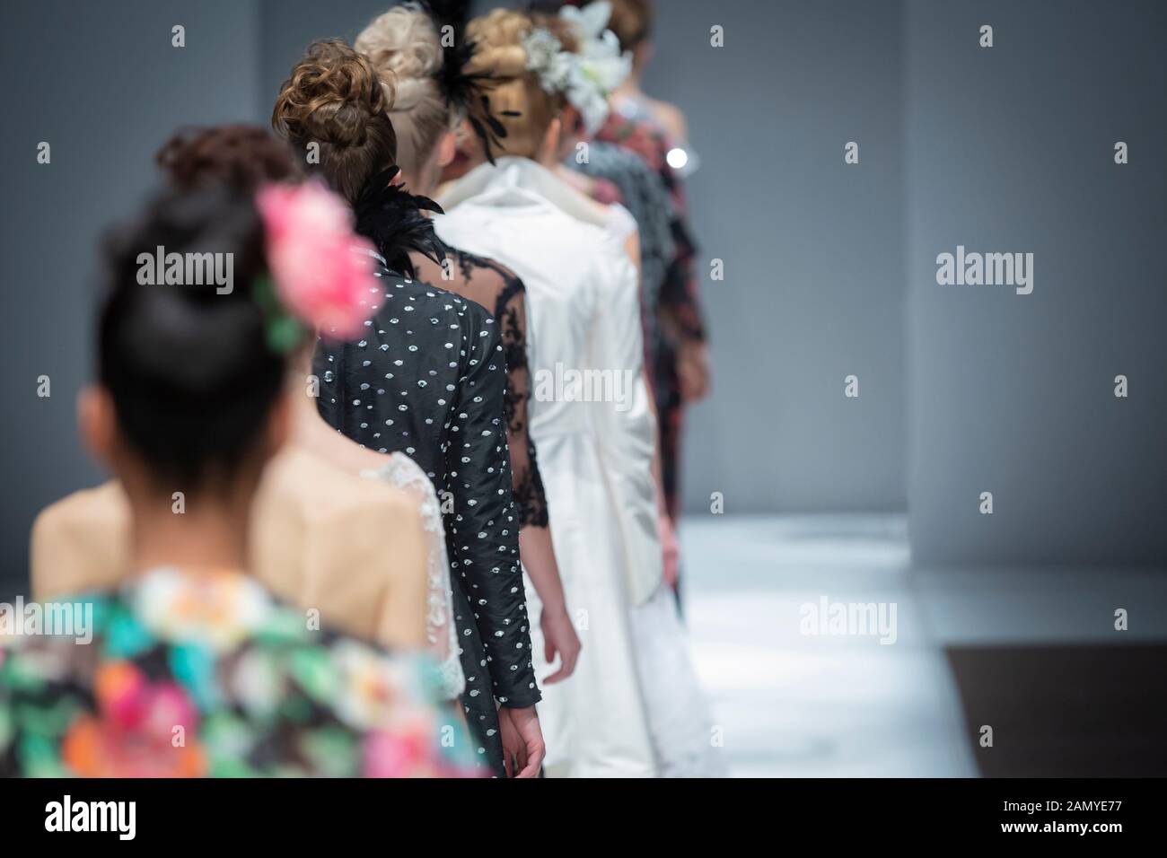 Fashion Show, Catwalk Runway Event, Runway models on a catwalk during ...