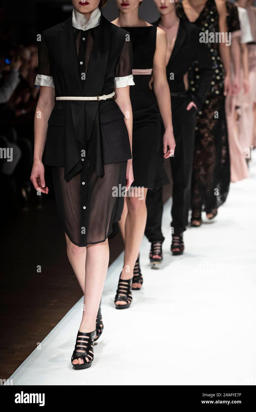 Fashion Show, Catwalk Runway Event, Runway models on a catwalk during ...