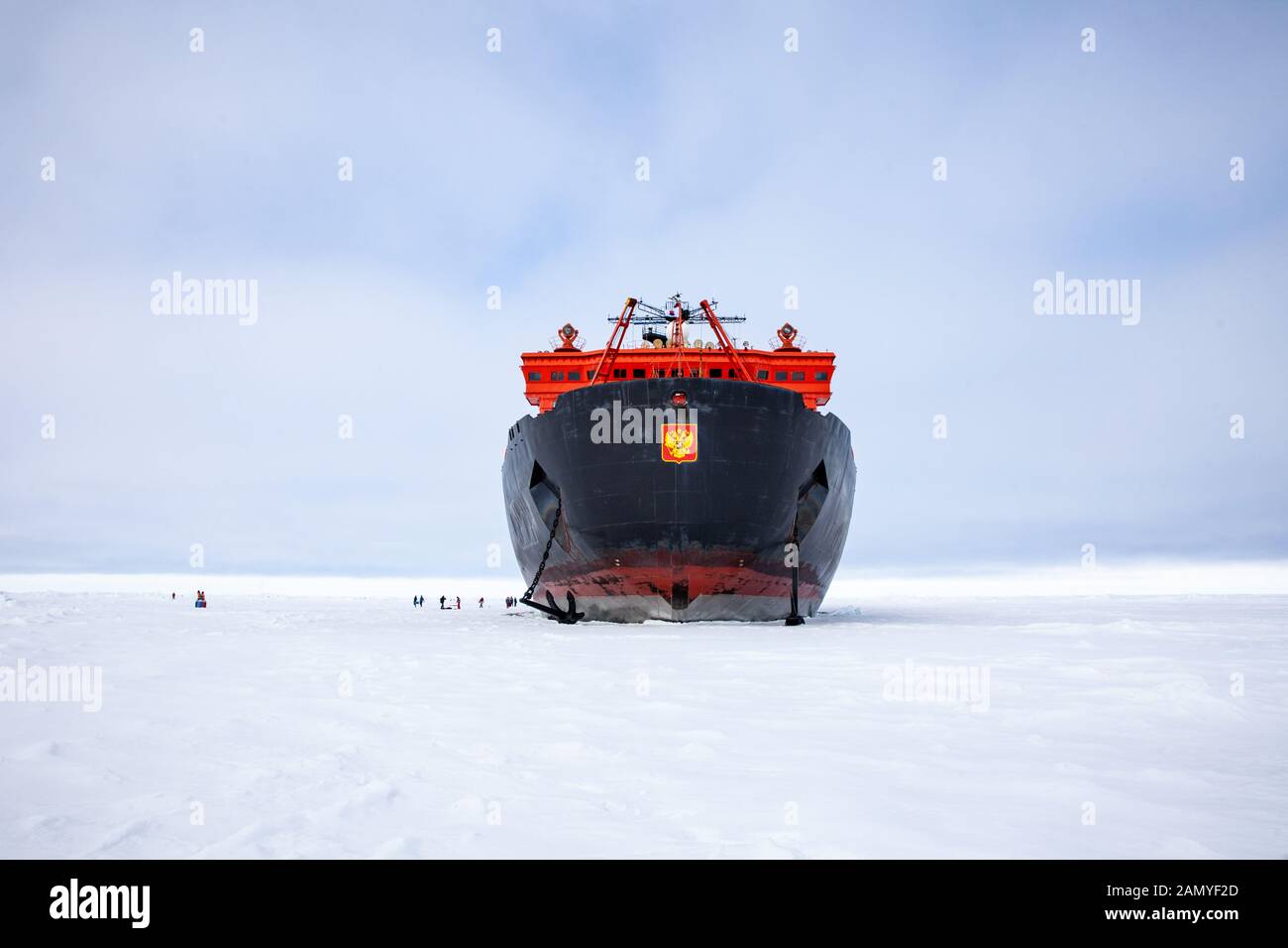 50 years of victory (Russian Icebreaker) on ice at the geographical ...