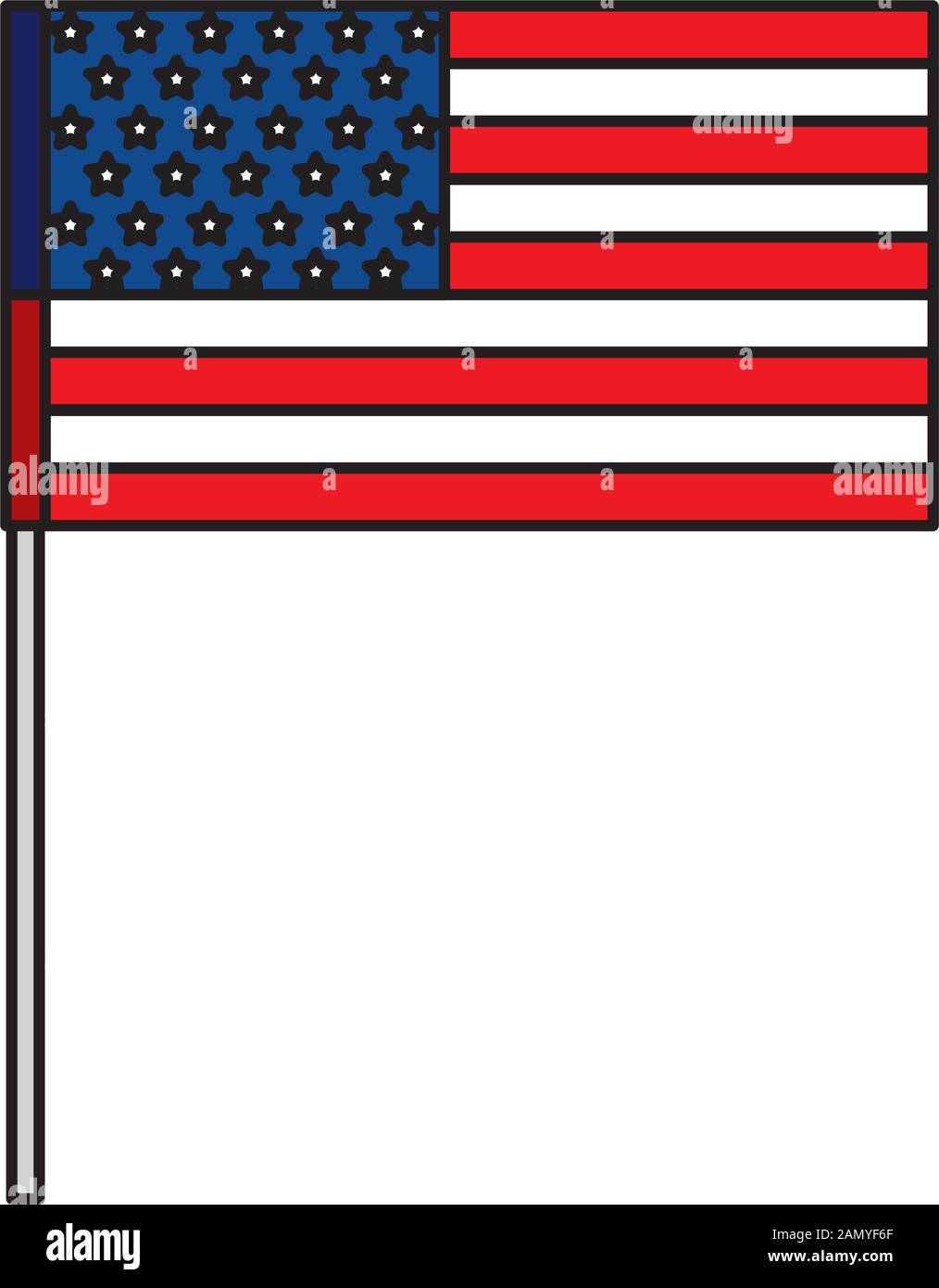 Isolated usa flag vector design Stock Vector Image & Art - Alamy