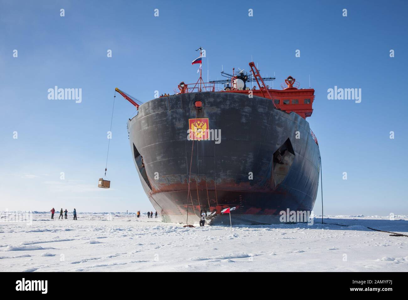 50 years of victory (Russian Icebreaker) on ice at the geographical ...