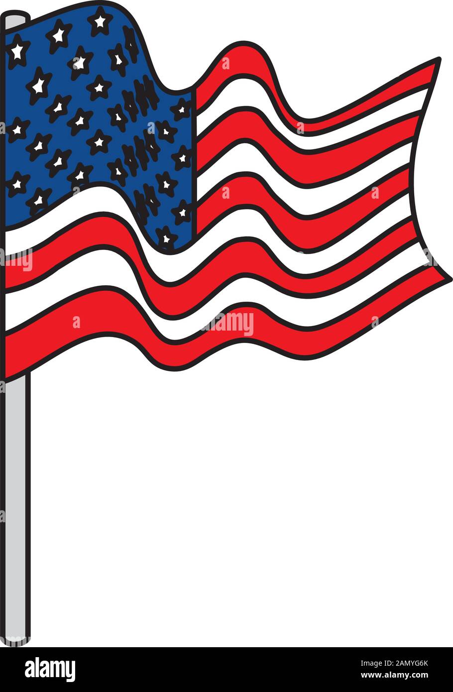 Isolated usa flag vector design Stock Vector Image & Art - Alamy