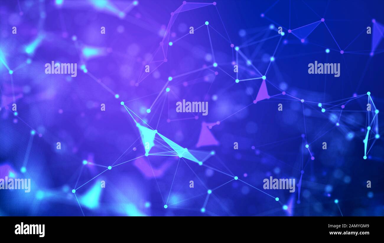 Abstract background Dot and connect line for cyber technology ...