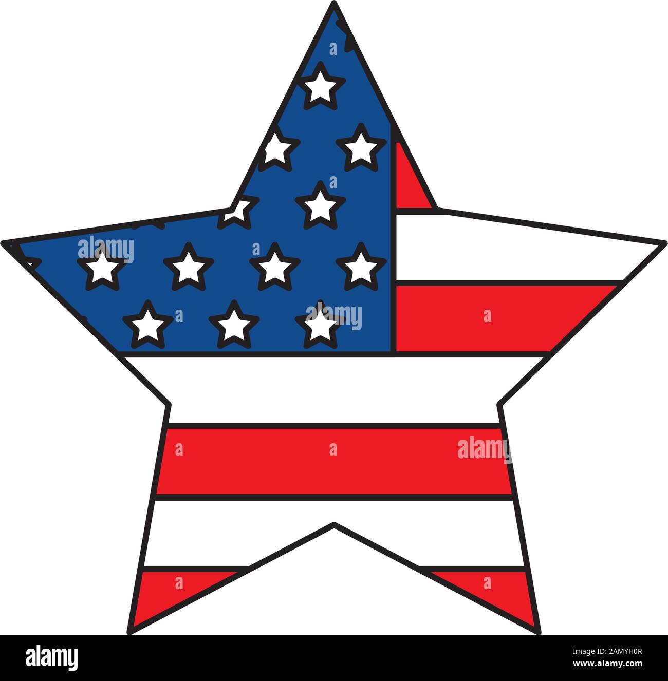 Isolated usa star vector design Stock Vector Image & Art - Alamy