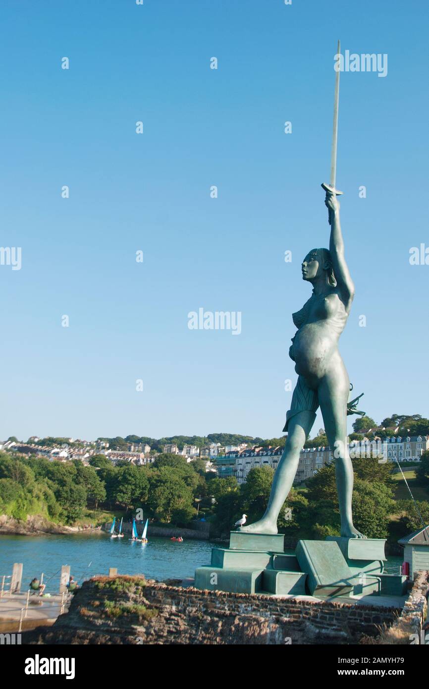 Verity Statue by Damien Hirst at Ilfracombe Harbour North Devon UK ...