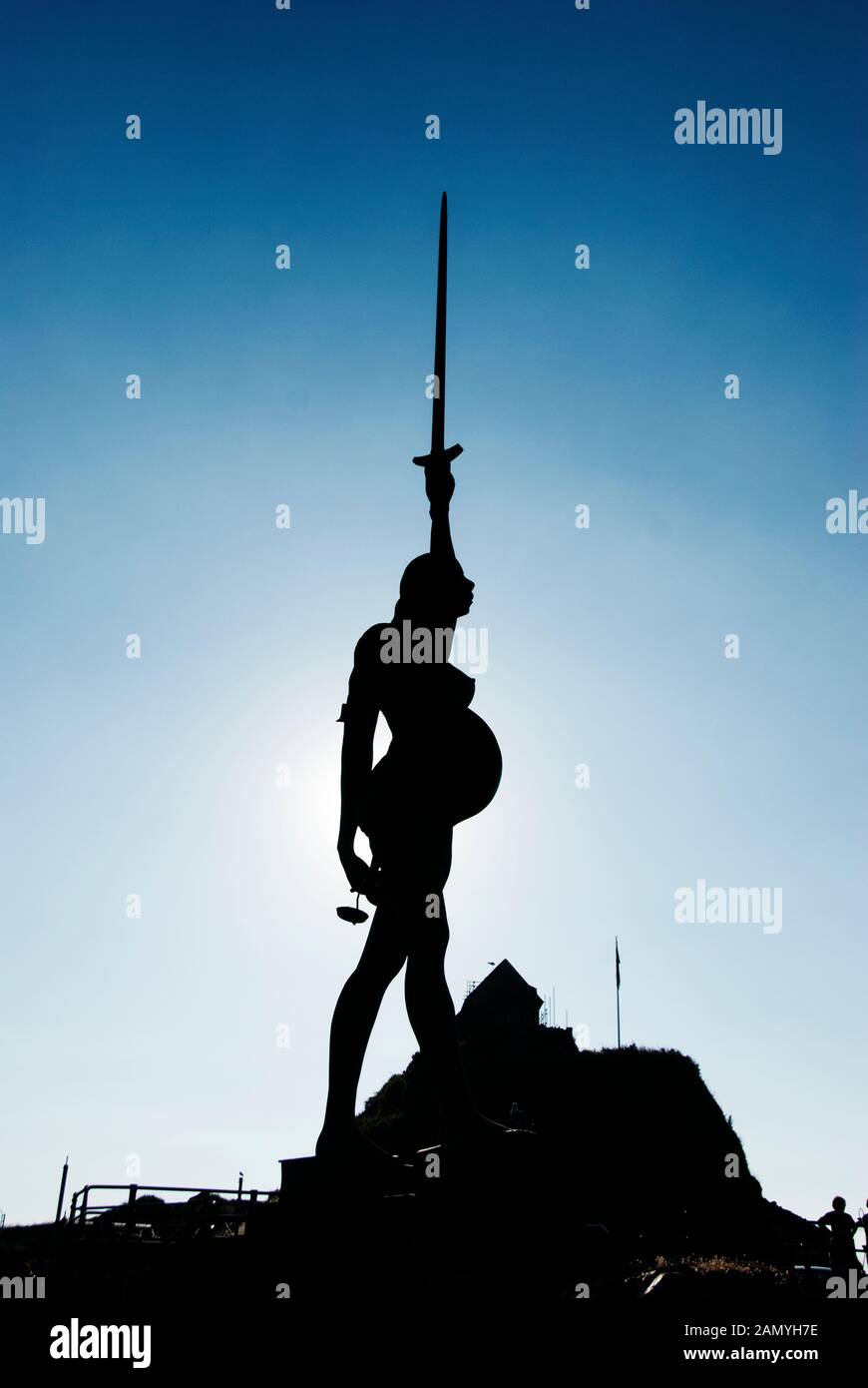Verity Statue by Damien Hirst at Ilfracombe Harbour North Devon UK ...
