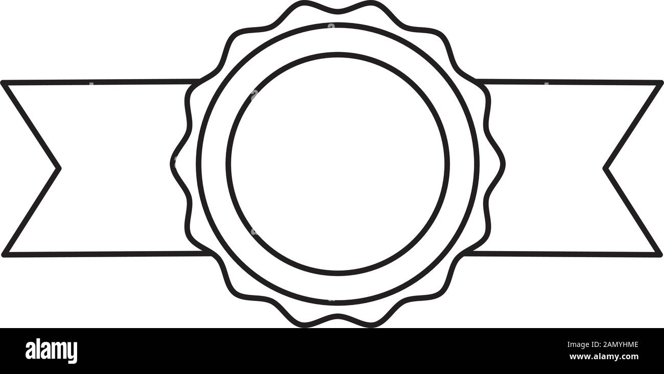 Isolated seal stamp and ribbon vector design Stock Vector Image & Art ...