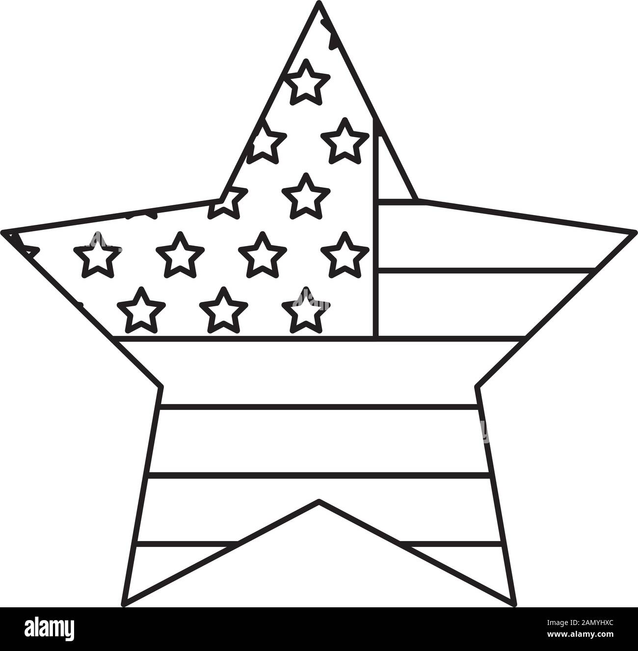 Isolated usa star vector design Stock Vector Image & Art - Alamy