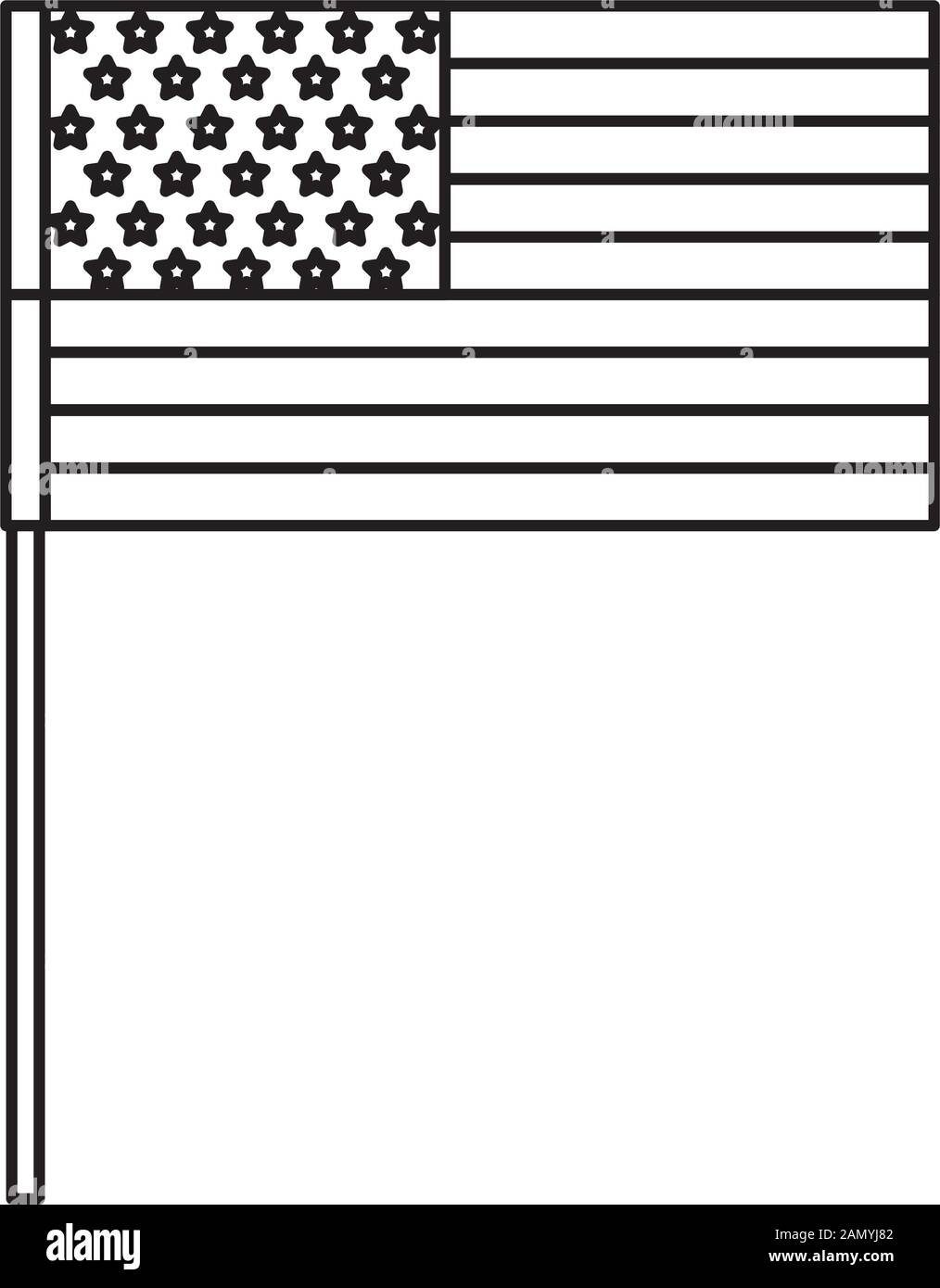 Isolated usa flag vector design Stock Vector Image & Art - Alamy