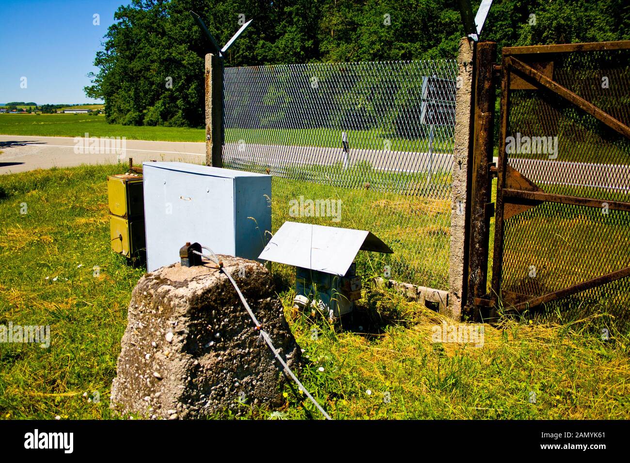 Former border fence of the inner German borders GDR to Germany at ...