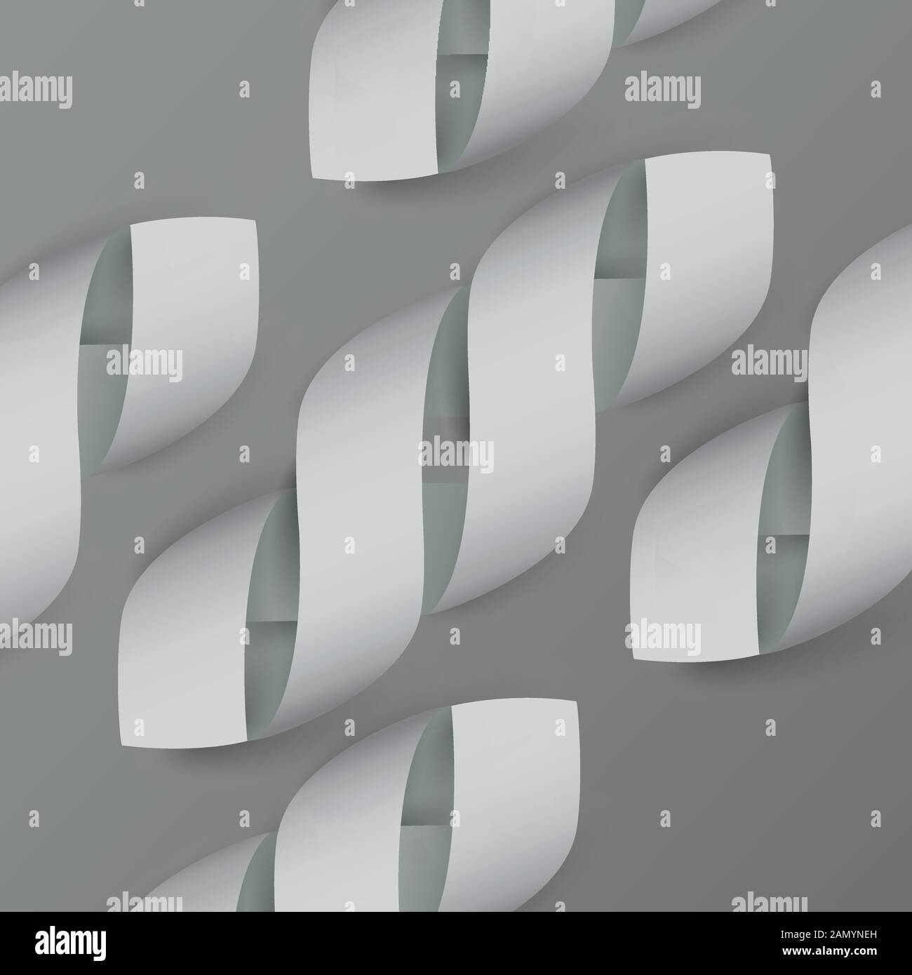 Paper Ribbon Pattern - Grey Abstract Background Design Illustration in ...