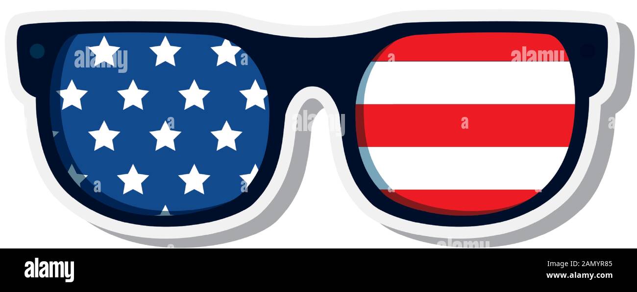Isolated usa glasses vector design Stock Vector Image & Art - Alamy