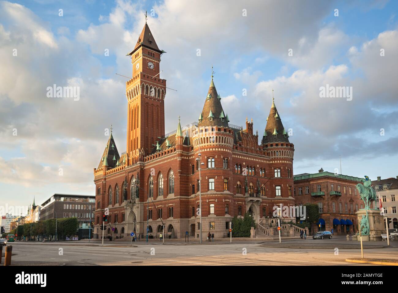 Helsingborg City Hall-Radhuset in Sweden at the central part of the ...