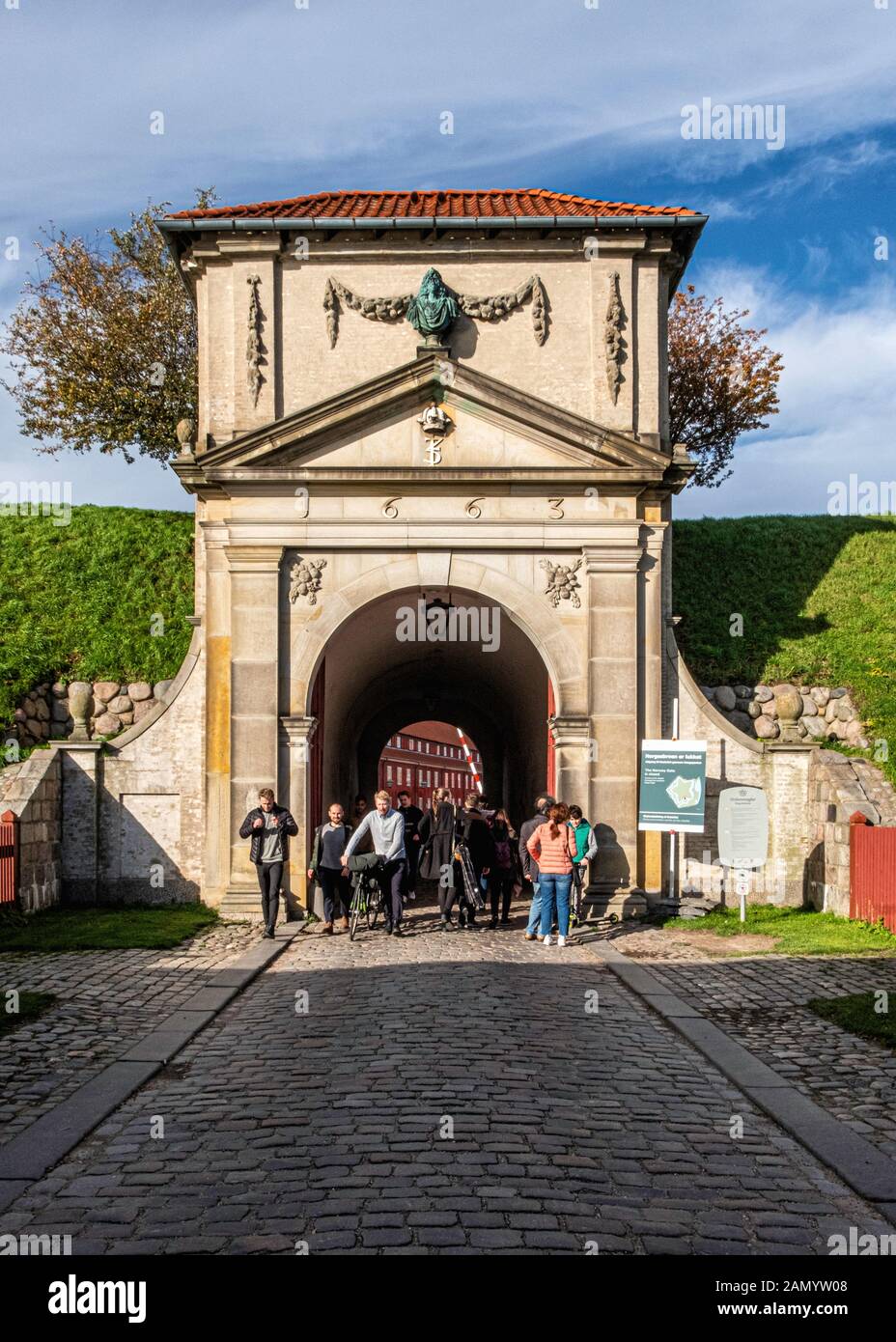 King’s gate Dutch Baroque style gate. Bridge over moat & entrance to ...