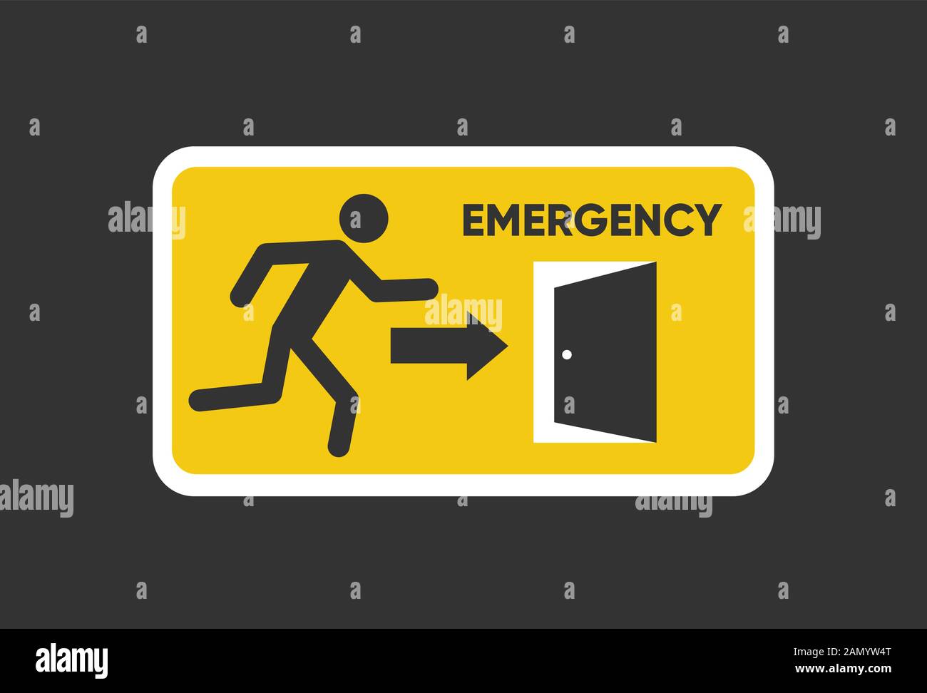Emergency exit sign fire health safety hi-res stock photography and ...