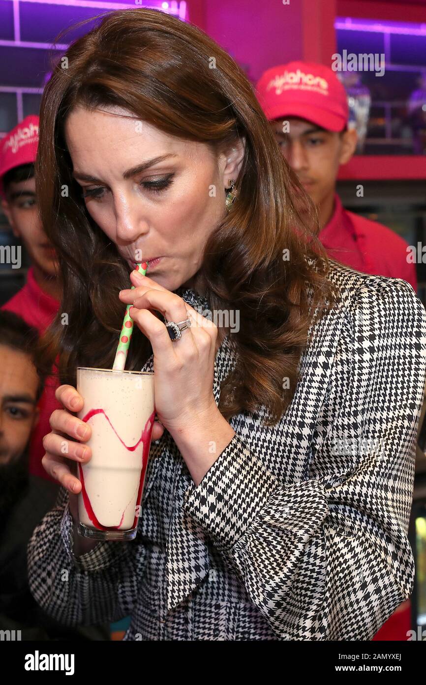 The Duchess of Cambridge samples a Kulfi milkshake at MyLahores ...