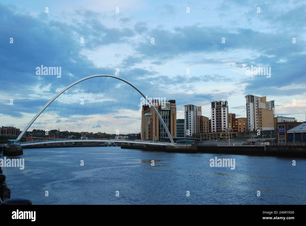 River Tyne Bridges Gateshead Millennium Bridge. Gateshead Quays and ...