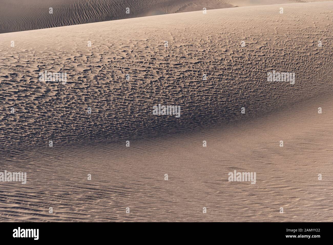 the formation of waved sand textures or pattern on a sand dune in dasht ...