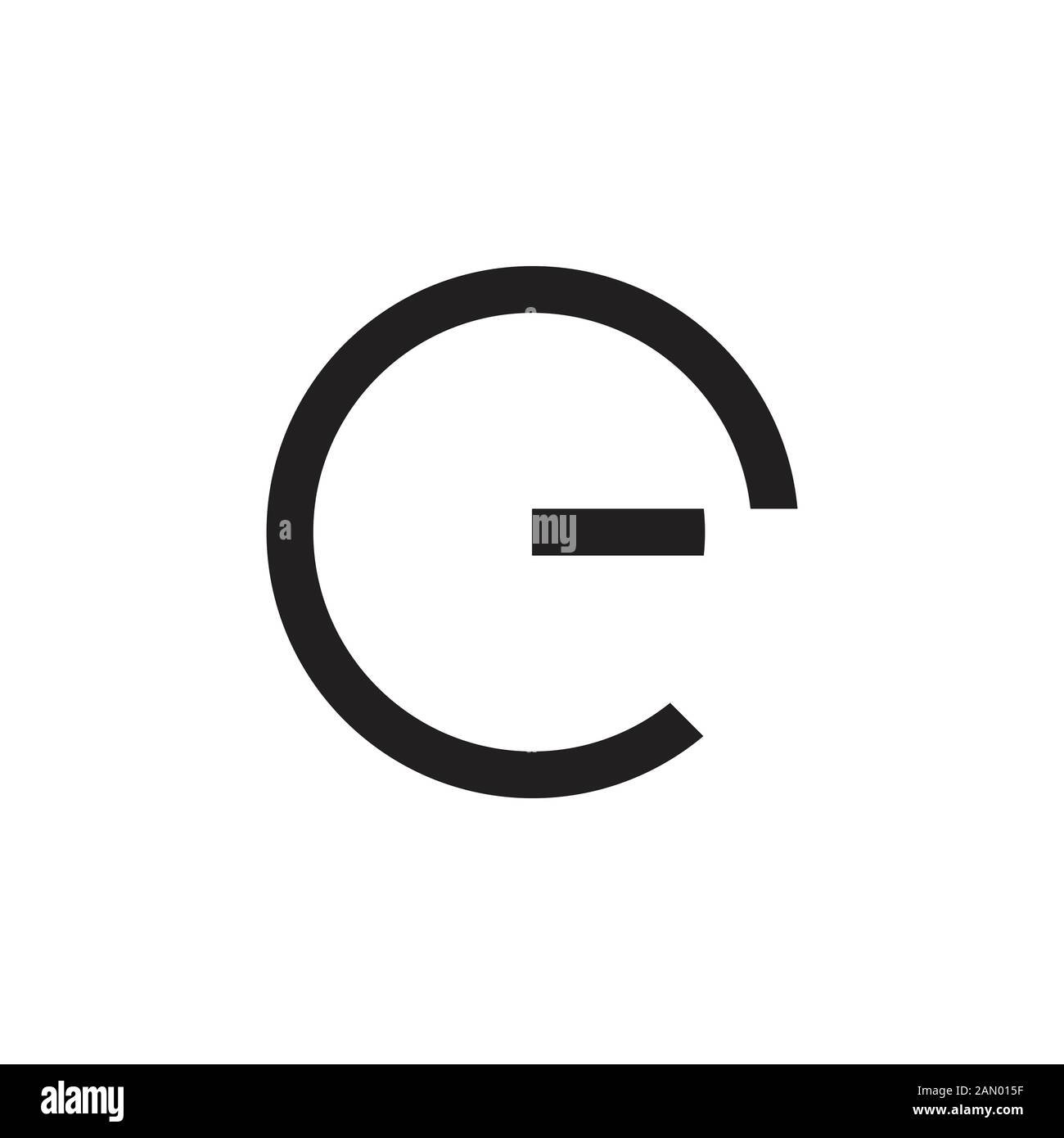 letter e circle line logo vector Stock Vector Image & Art - Alamy