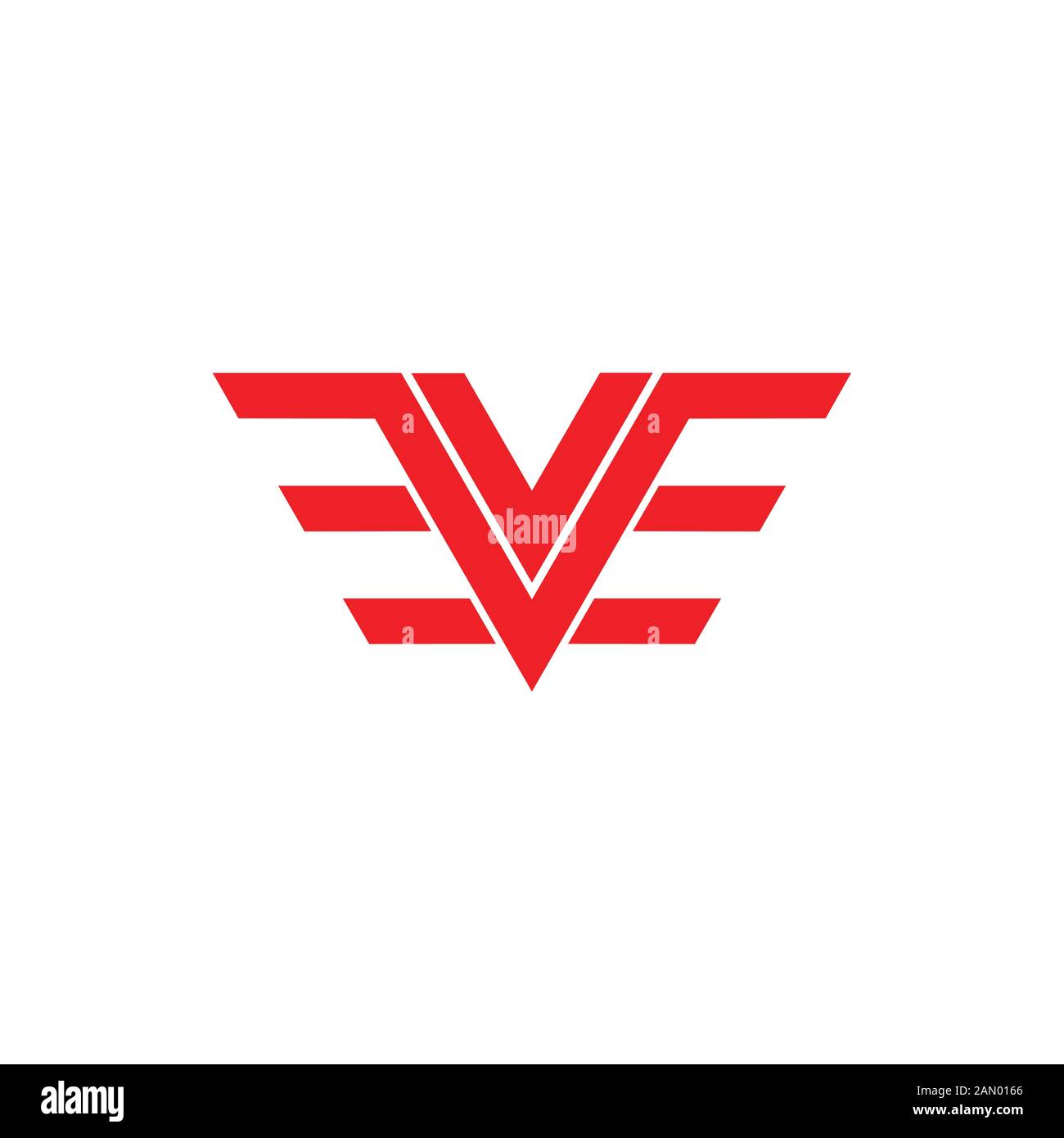letter v geometric wings line logo Stock Vector Image & Art - Alamy