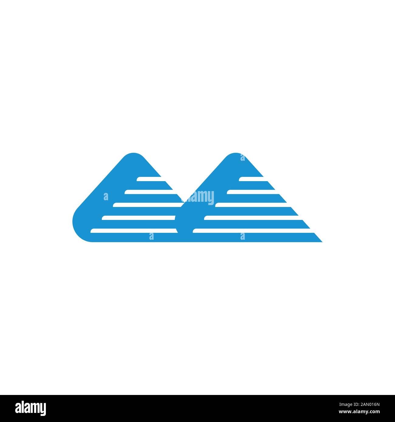 stripes geometric mountain silhouette logo vector Stock Vector Image ...