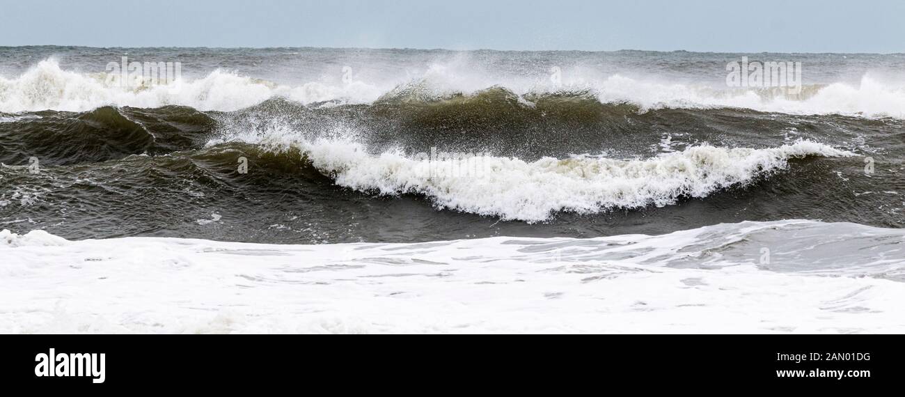 The Atlantic Ocean off of the coast of Fire Island New York is very ...