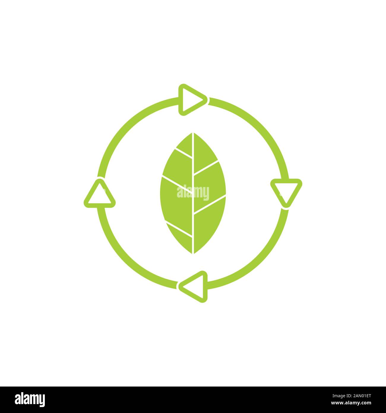 leaf circle arrow rotate logo vector Stock Vector Image & Art - Alamy