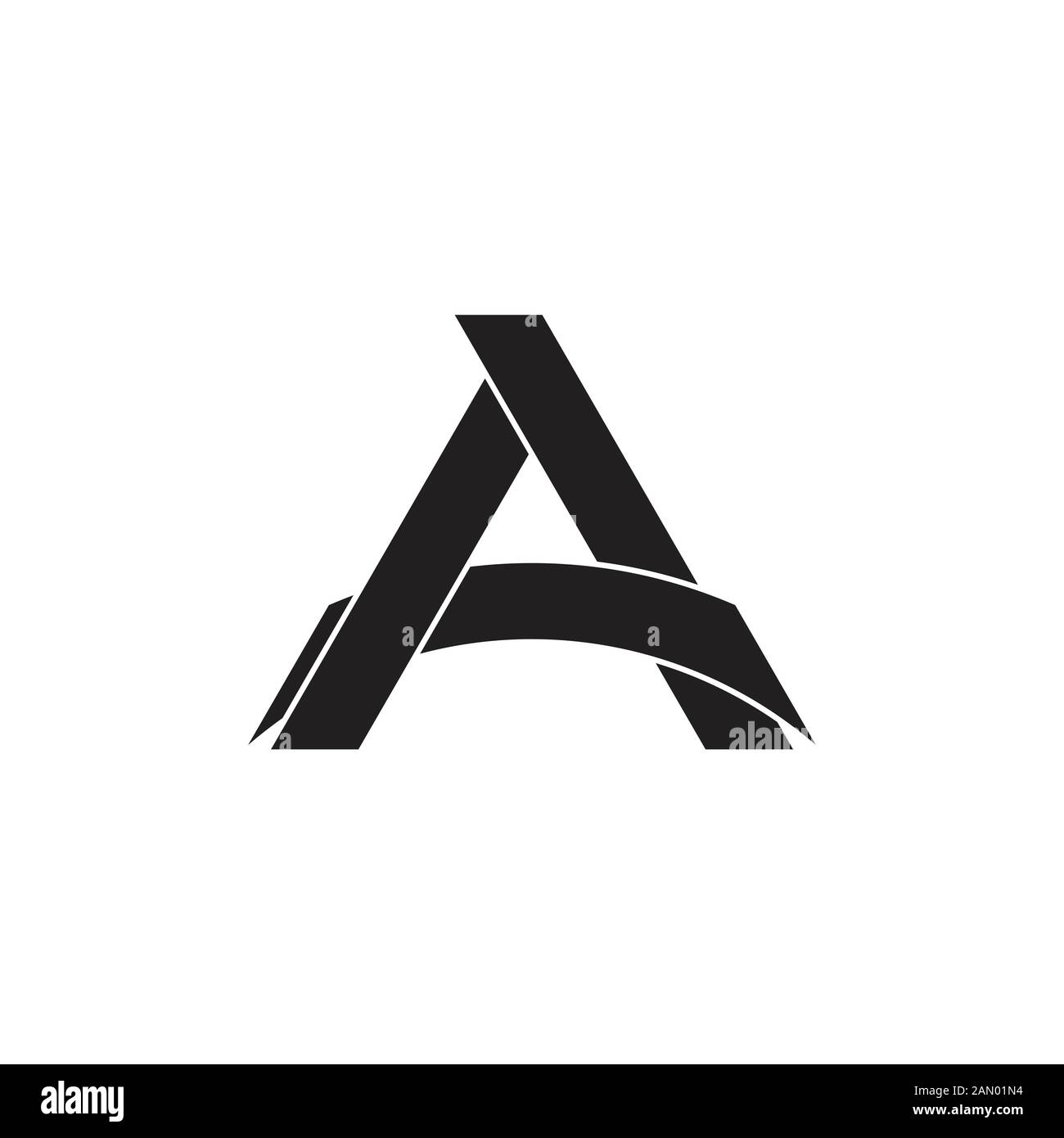 letter aa linked curves line simple logo vector Stock Vector Image ...