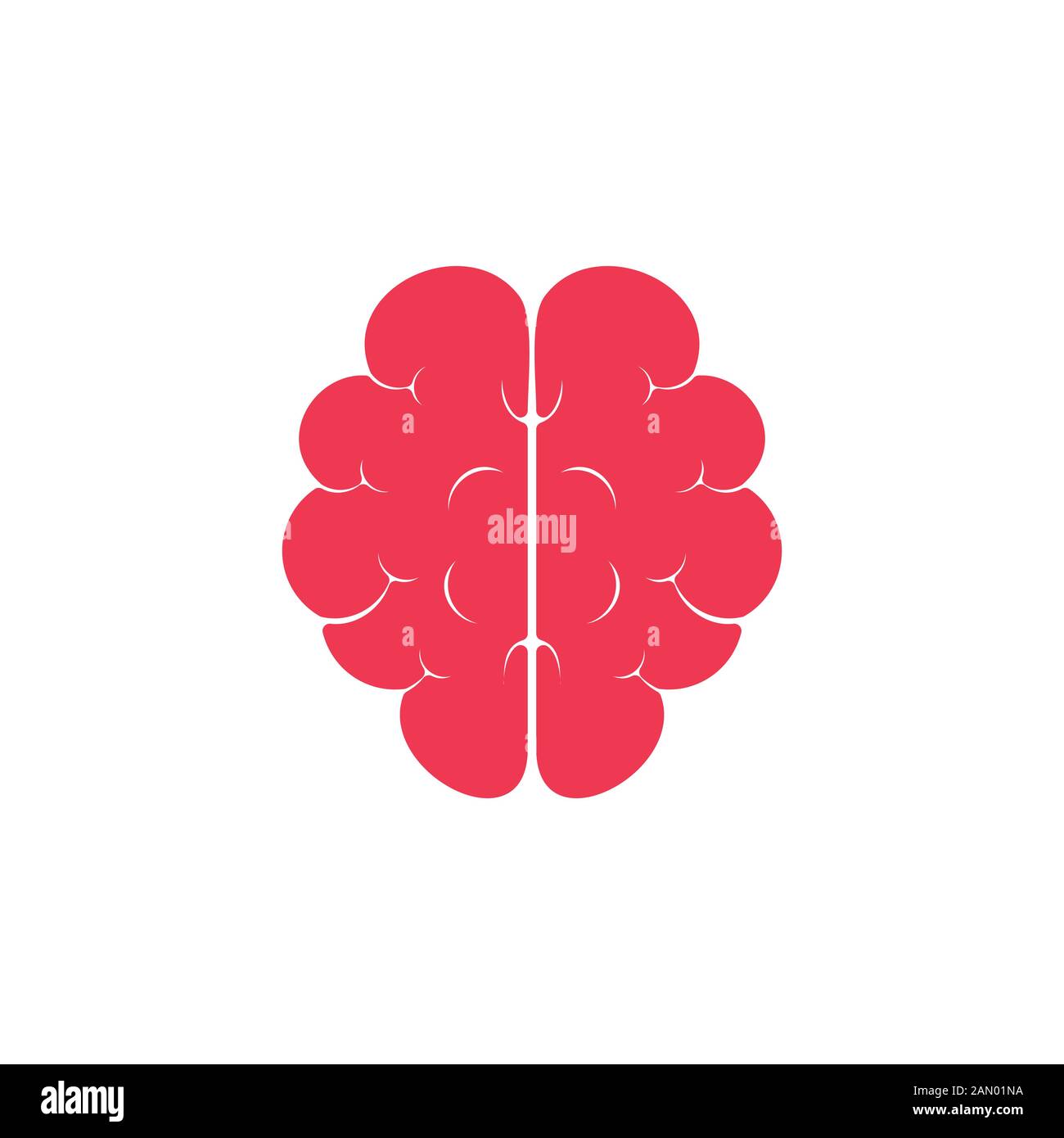 brain simple red symbol vector Stock Vector Image & Art - Alamy