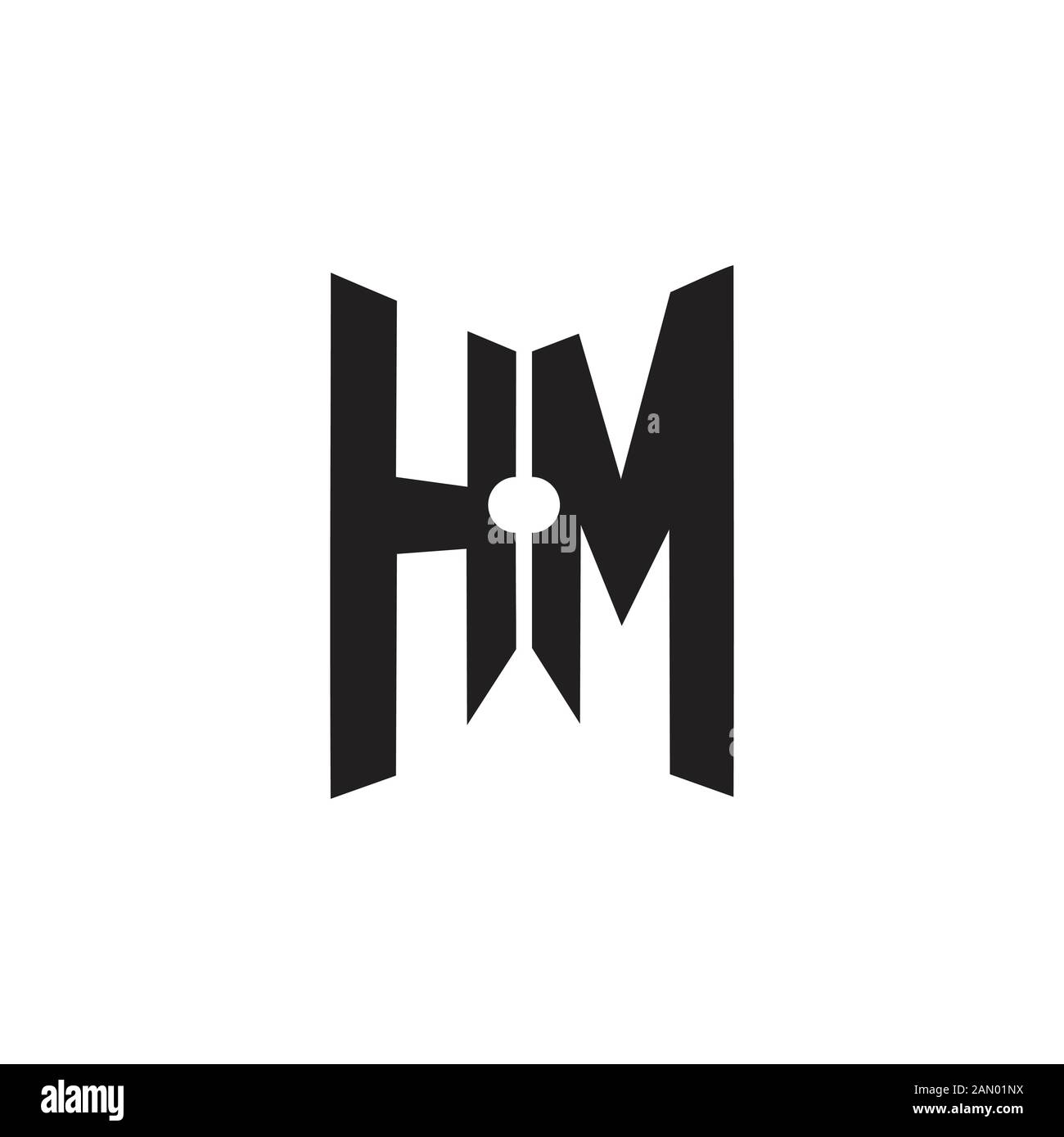 letter hm simple geometric logo vector Stock Vector Image & Art - Alamy