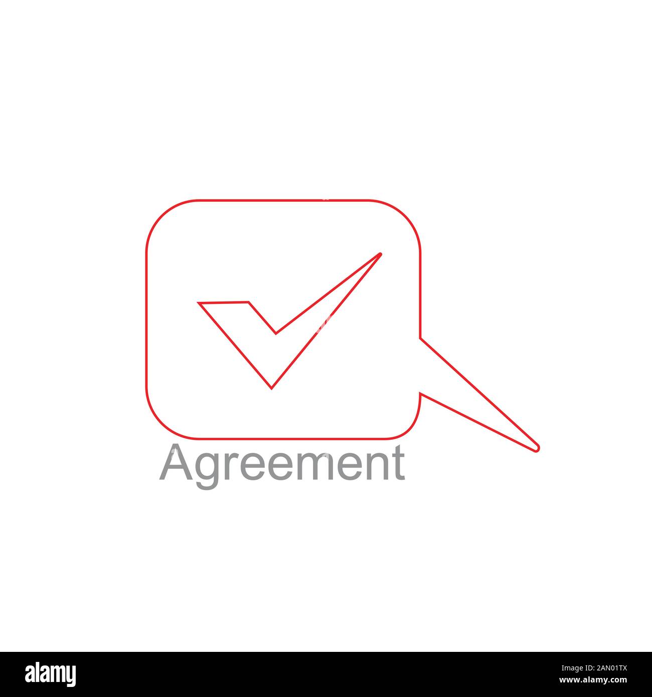 Speech bubble vector tick Cut Out Stock Images & Pictures - Alamy