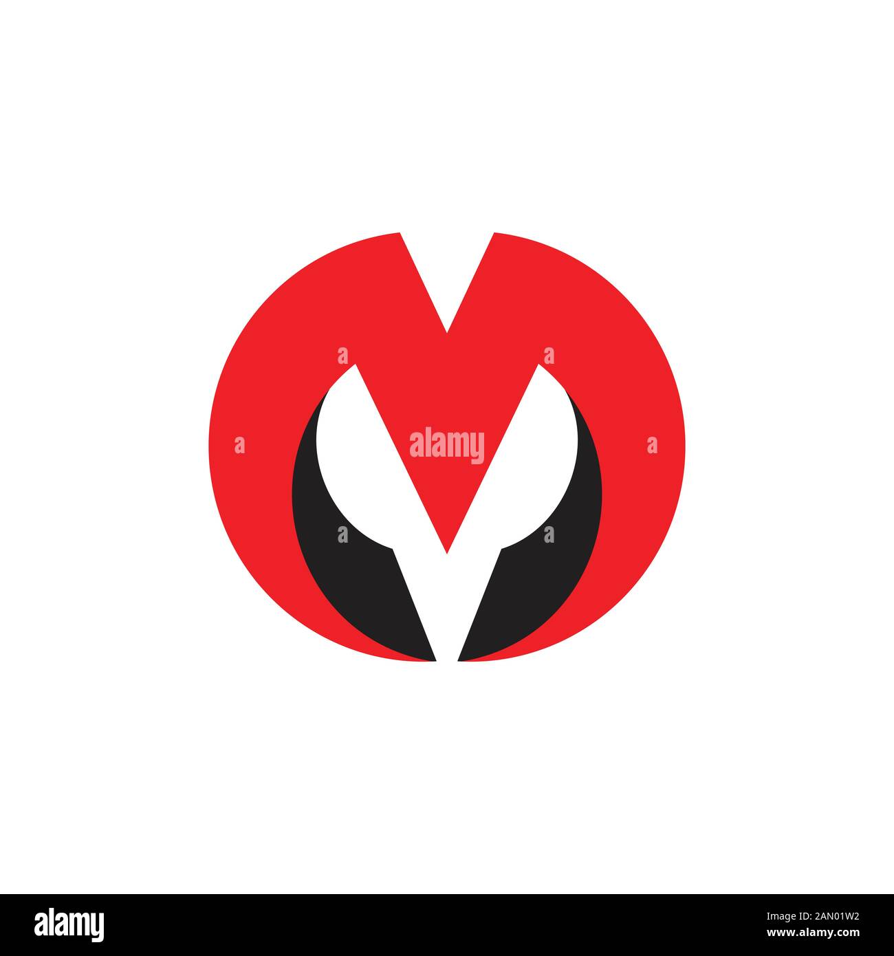 letter m circle geometric 3d logo vector Stock Vector Image & Art - Alamy