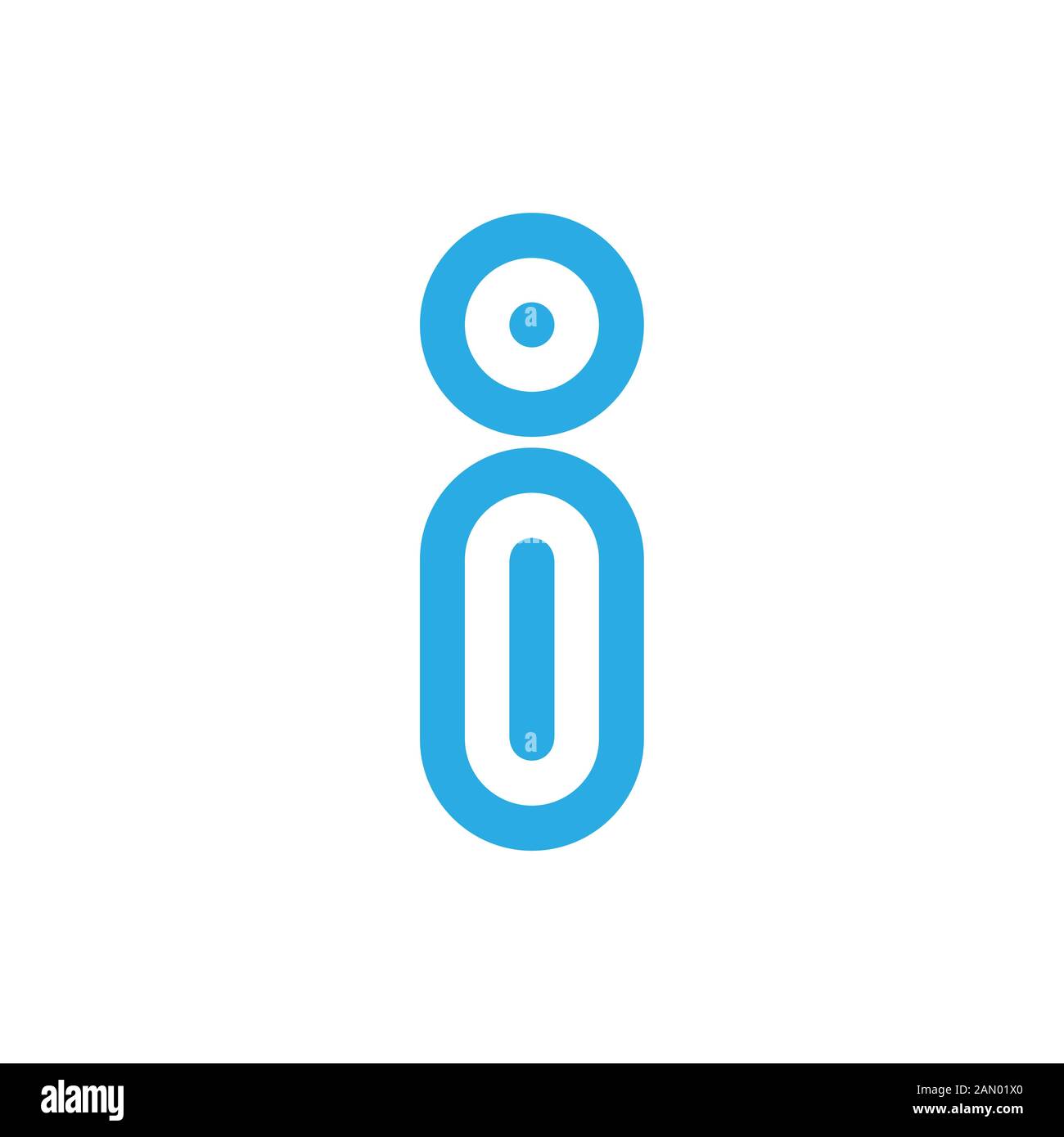 letter i simple lines art logo vector Stock Vector Image & Art - Alamy