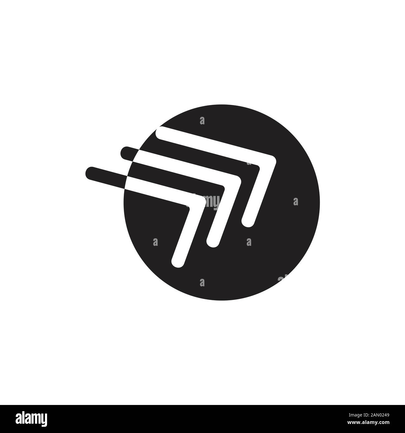 circle geometric motion arrow logo vector Stock Vector Image & Art - Alamy