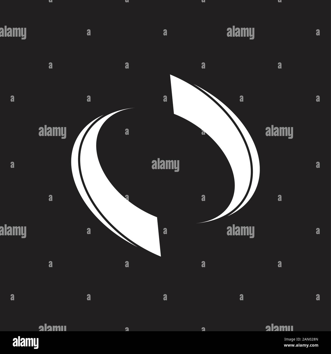 circle curves geometric motion frame logo vector Stock Vector Image ...