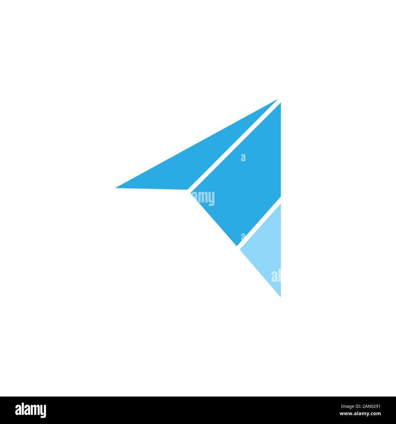 geometric arrow paper plane fly logo vector Stock Vector Image & Art ...