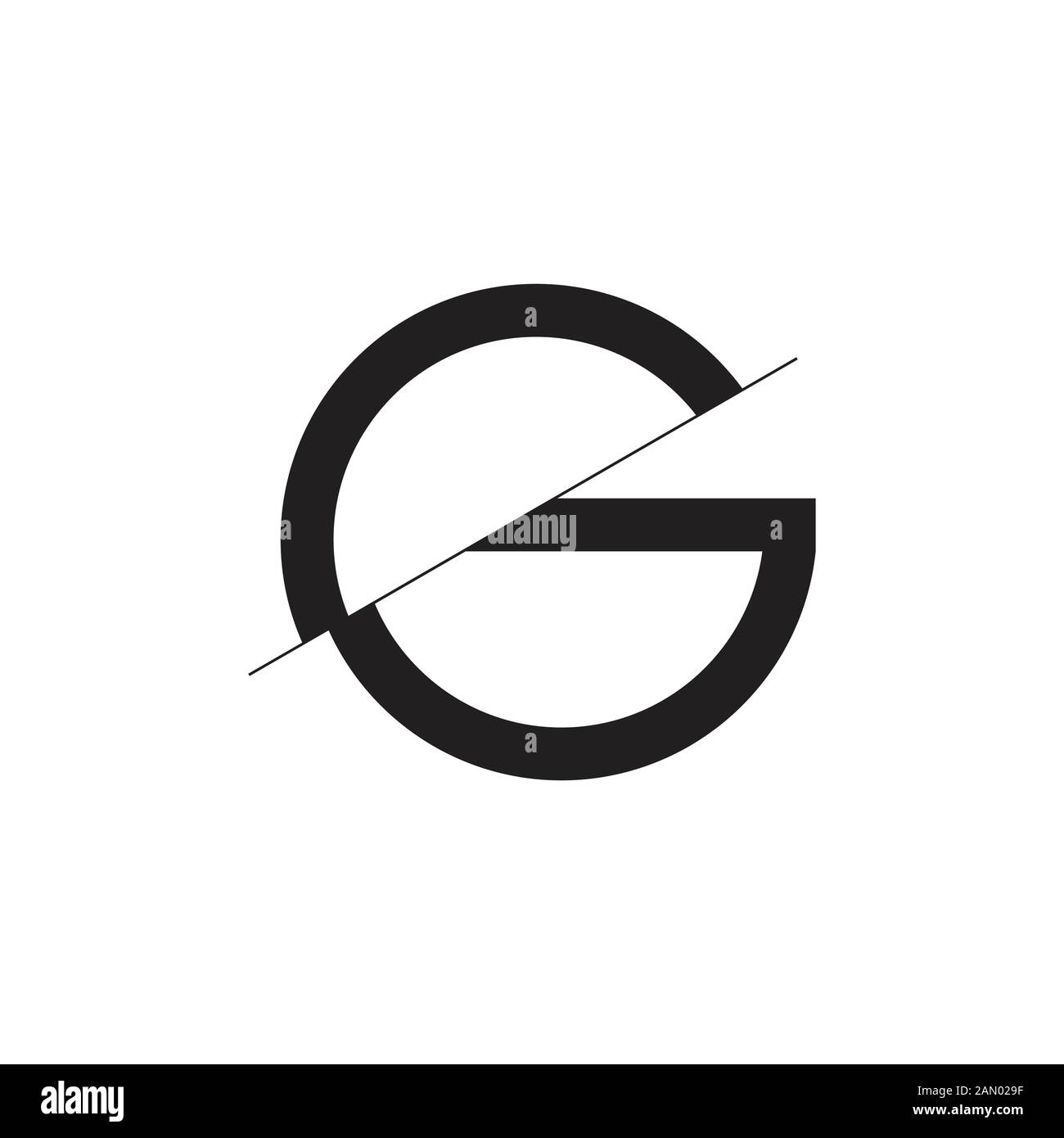 letter g slice geometric logo vector Stock Vector Image & Art - Alamy