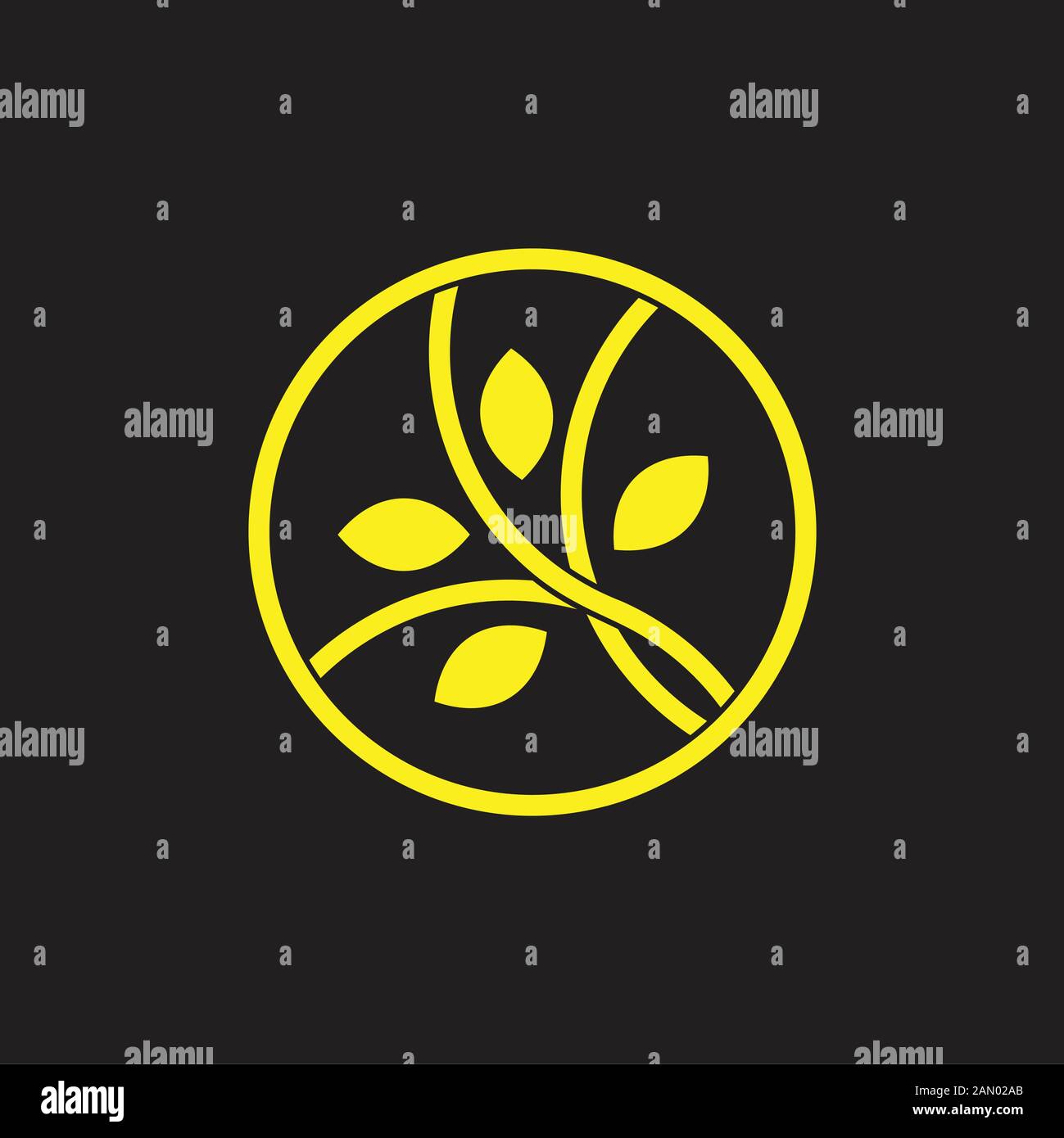 plant geometric circle line logo vector Stock Vector Image & Art - Alamy
