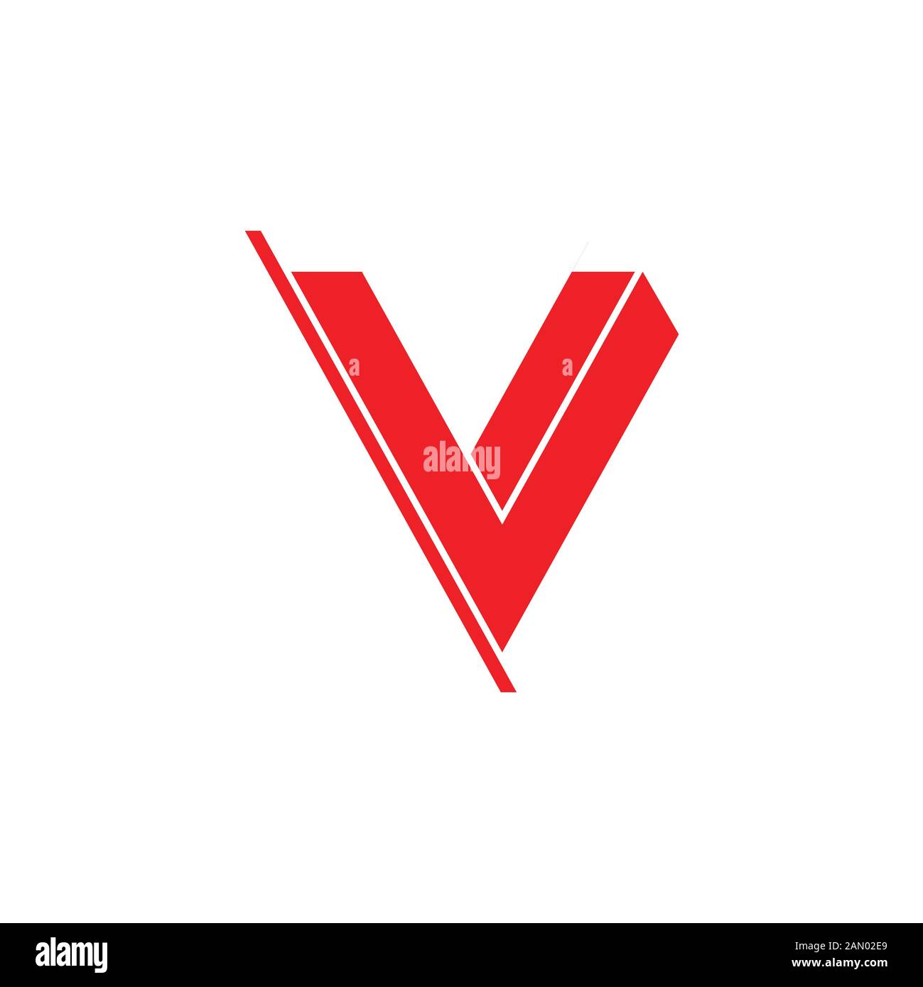 letter v motion slice 3d gradient symbol logo vector Stock Vector Image ...