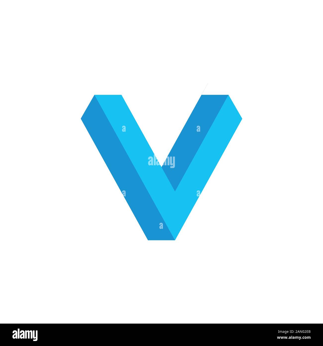 letter v 3d gradient symbol logo vector Stock Vector Image & Art - Alamy