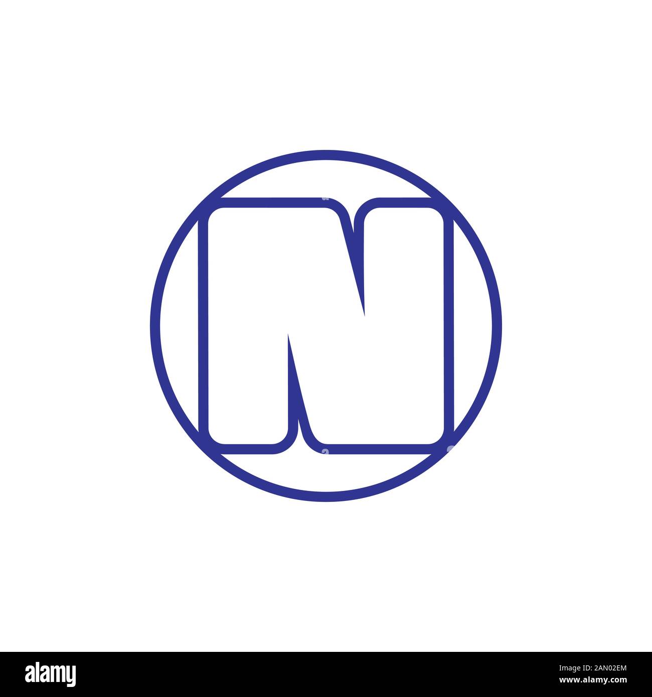 letter n simple square geometric logo vector Stock Vector Image & Art ...